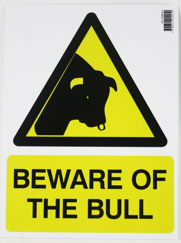 Beware of the Bull Sign | | agridirect.ie