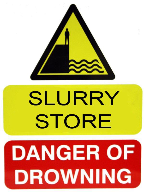 Farm Safety Sign - Slurry Store Danger of Drowning | | agridirect.ie