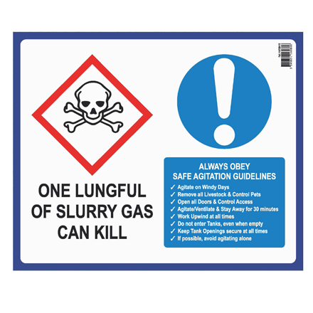 Farm Safety Sign - Danger Slurry Gases. | | agridirect.ie