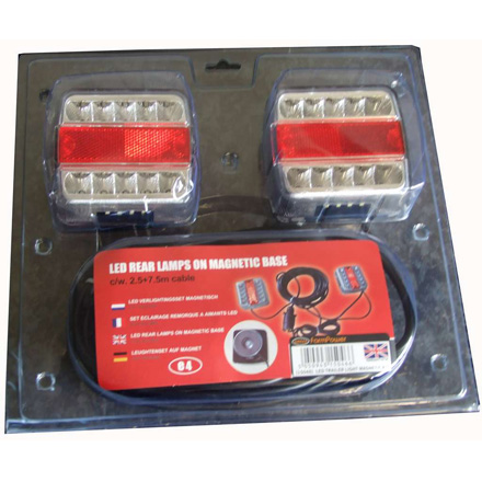 LED Magnetic Trailer Rear Light Set | agridirect.ie