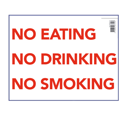 Sign No Eating No Drinking No Smoking | agridirect.ie